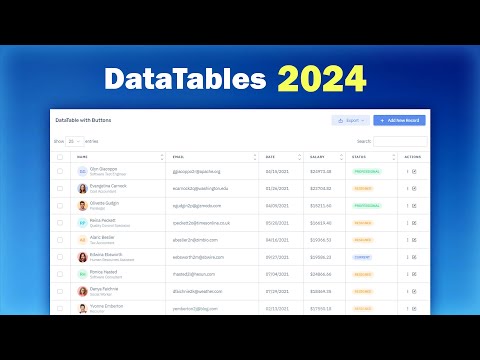 How to use DataTables with HTML project 2024