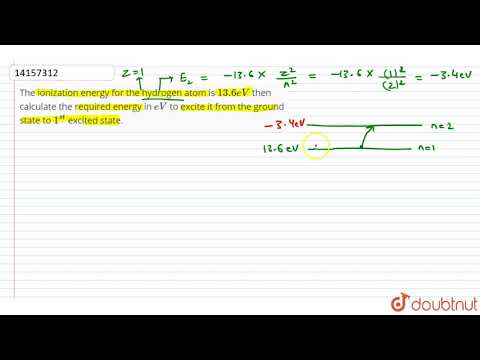 The ionization energy for the hydrogen