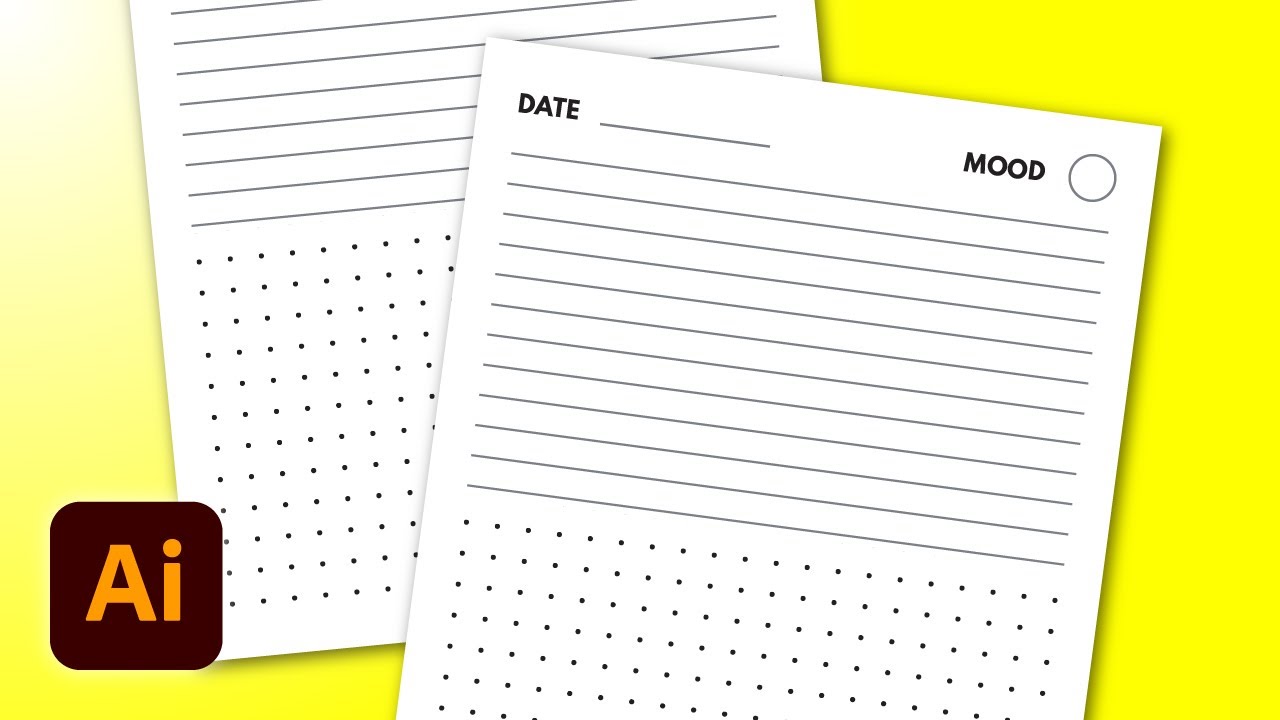 Easy Daily Journal Page PDF Template In Illustrator