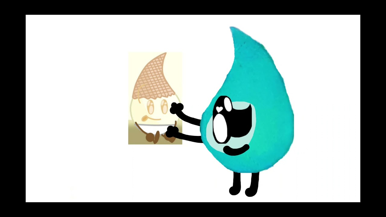 BFDI Teardrop Ice Cube and Ruby Baby