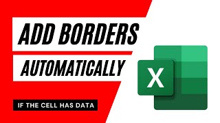 How To Add Borders Automatically To Cells In Excel Watch HD Mp4 Video Download Free