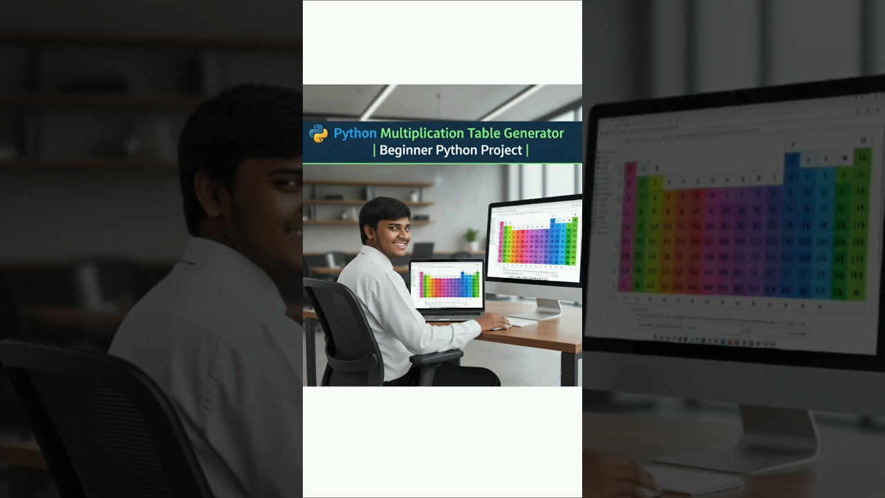 Python Multiplication Table Generator 💻 | Beginner Python Project | #shorts #python #shorts #viral