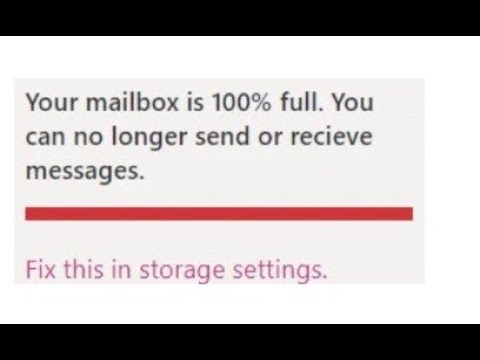 How To Fix The Outlook Mailbox Is 100% Full Error