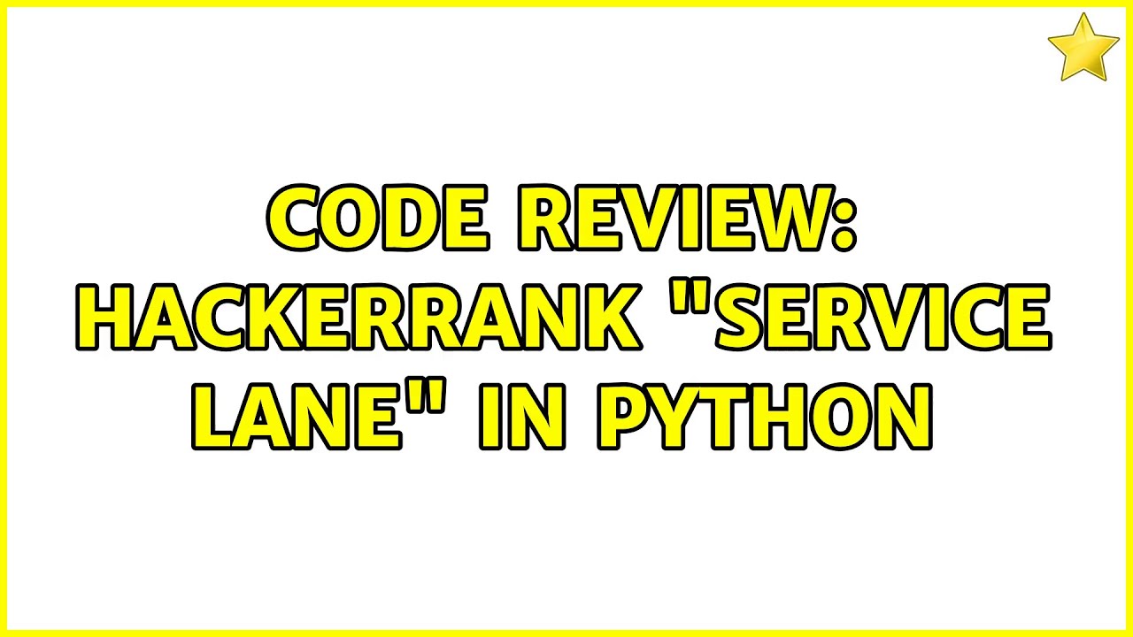 Code Review: HackerRank 