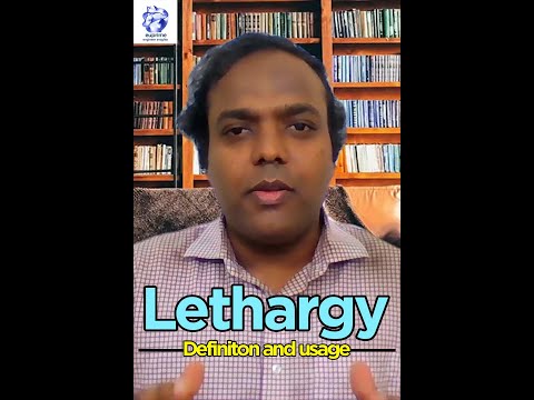 English Vocabulary: Lethargy