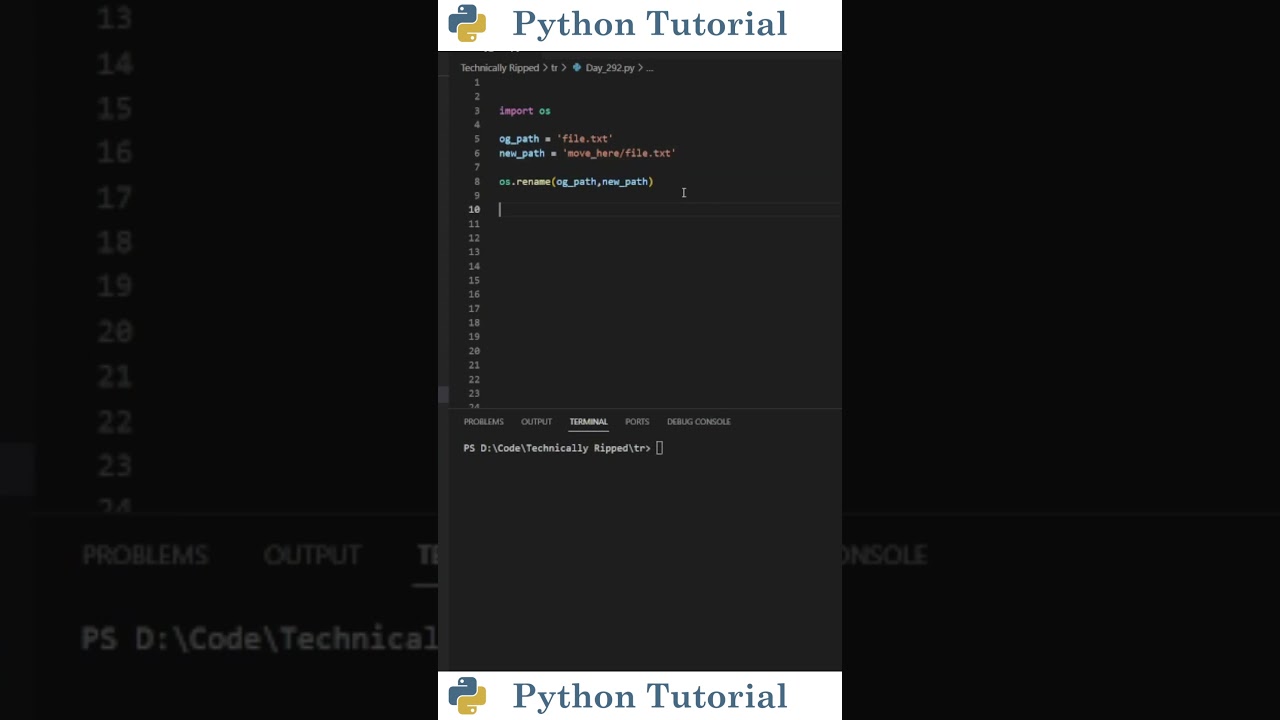 Moving Files With Python | Python Tutorial