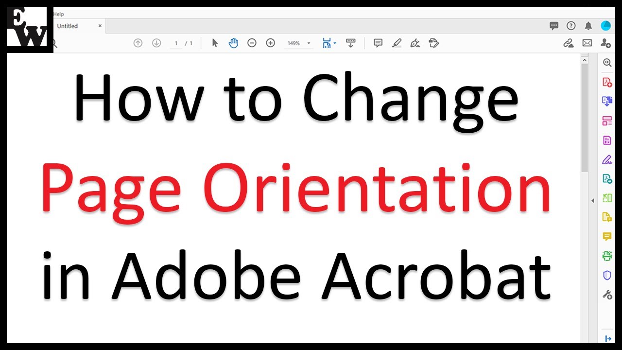 How to Change Page Orientation in Adobe Acrobat