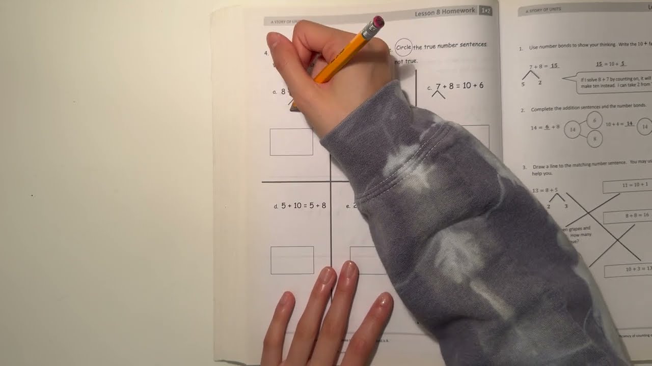 Eureka Math Grade 1 Module 2 Lesson 8 Homework | #mathwithaubrey #answers