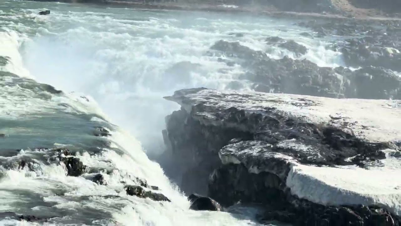 Waterfalls of Iceland 🇮🇸: Urridarfoss on Þjórsá. Glacial rivers are not blue…Iceland