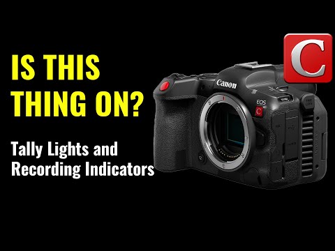 Canon R5C: Recording indicators & tally lights (5077C002)