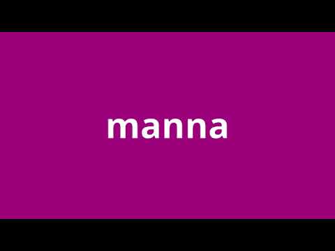 what is the meaning of manna.