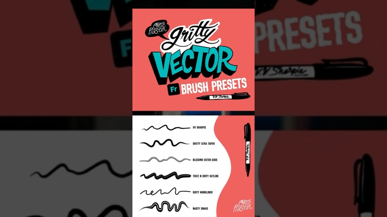 Gritty Vector Brush Presets for Adobe Fresco