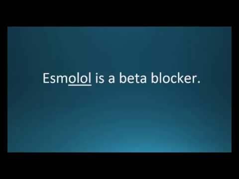 How to pronounce esmolol (Brevibloc) (Memorizing Pharmacology Video Flashcard)