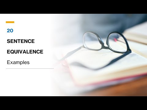 Sentence Equivalence : Solved Examples Video Lecture - Verbal Reasoning ...
