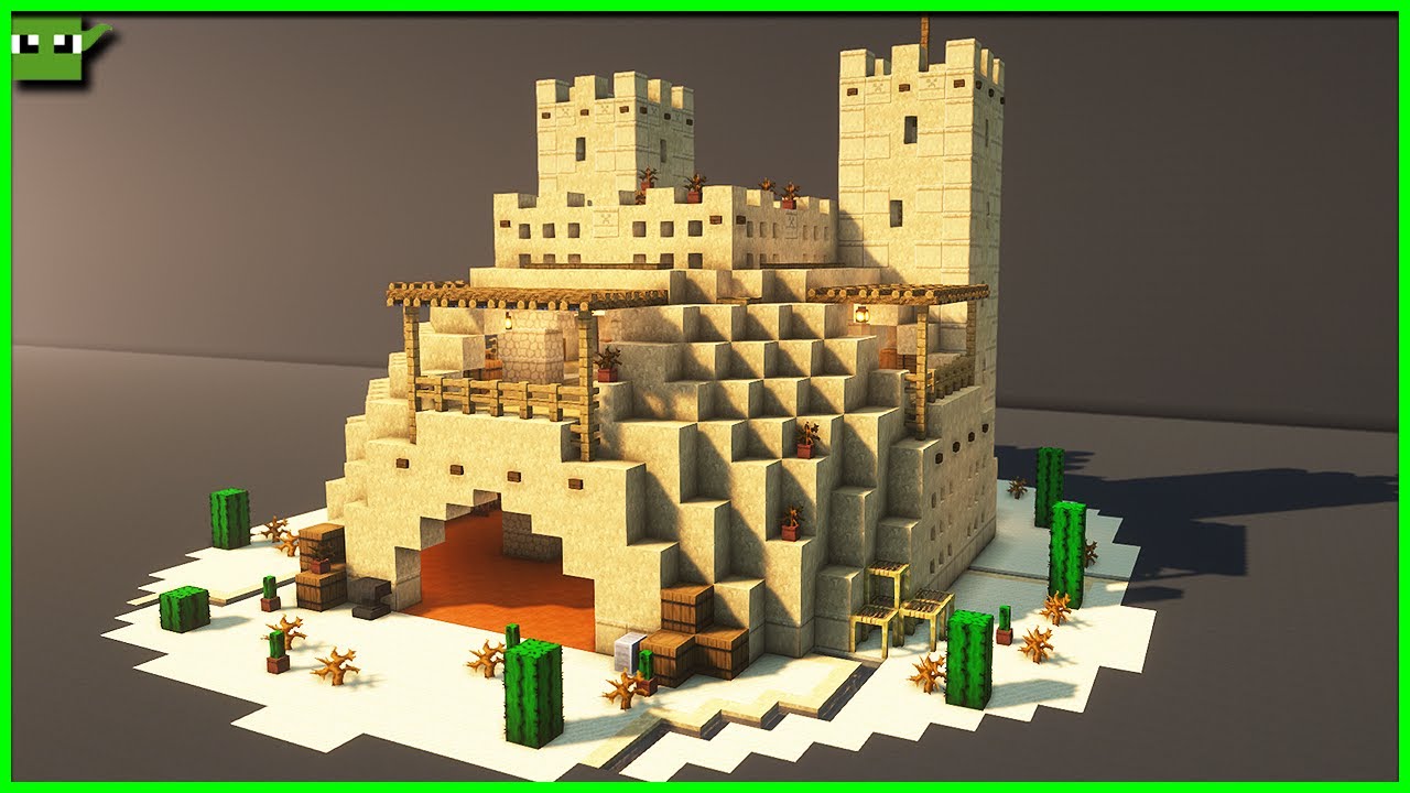 Minecraft | How to Build a Fortified Desert Storage Barn - Minecraft Builders