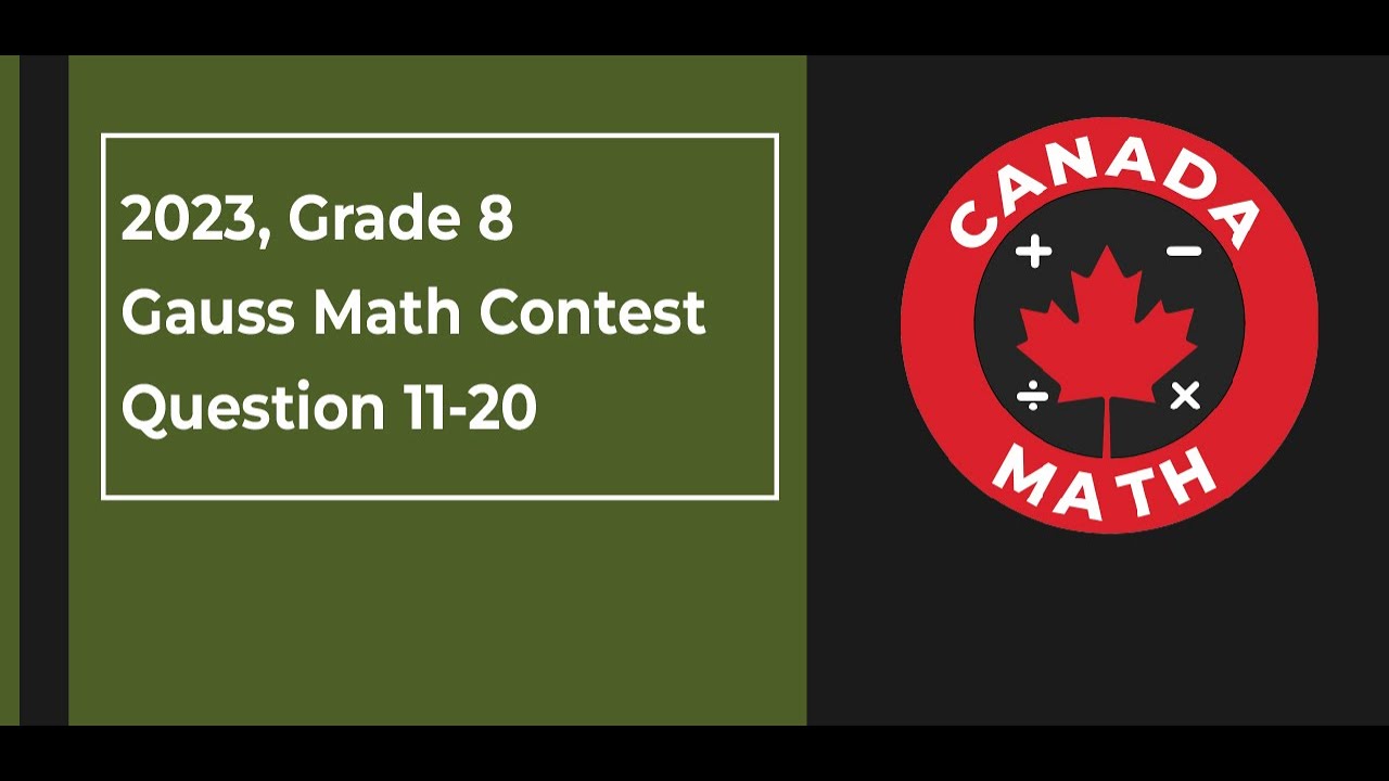 2023, Grade 8, Gauss Math Contest | Questions 11-20