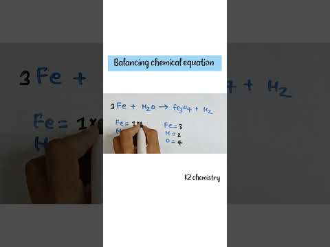 how to balance fe + h2o → fe3o4 + h2 #balancechemicalequation b