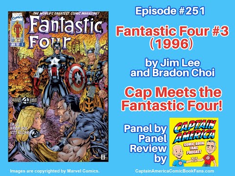 #251: Cap Meets the FF! (1996) Fantastic Four #3 by Jim Lee / Brandon Choi