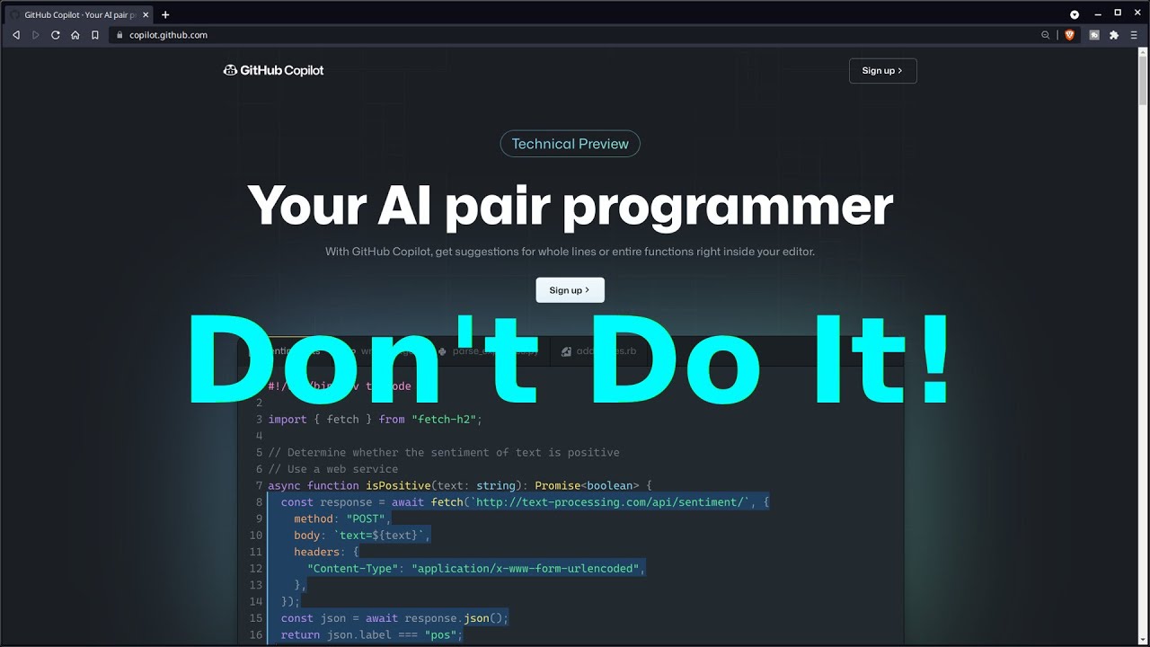 Here's why I will NOT be using Github CoPilot