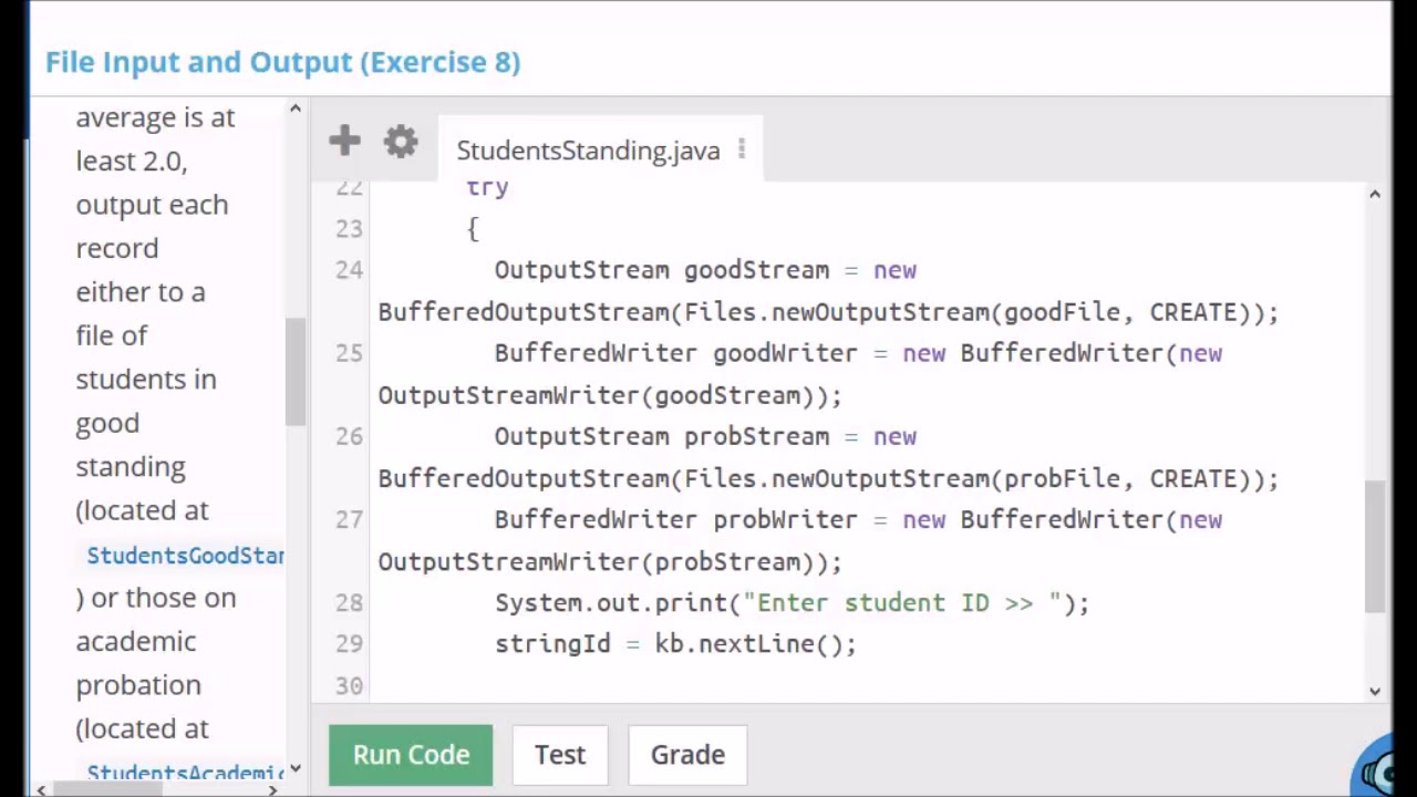 TCH322 Java 2  Unit 13  ex 8