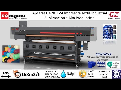 Gongzheng Apsaras G4 Impresora sublimacion textil industrial