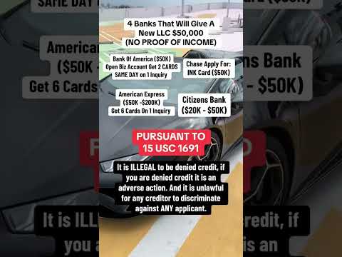 4 BANKS That Will Give A New LLC $50K No Proof Of Income Comment SBS 👇🏾