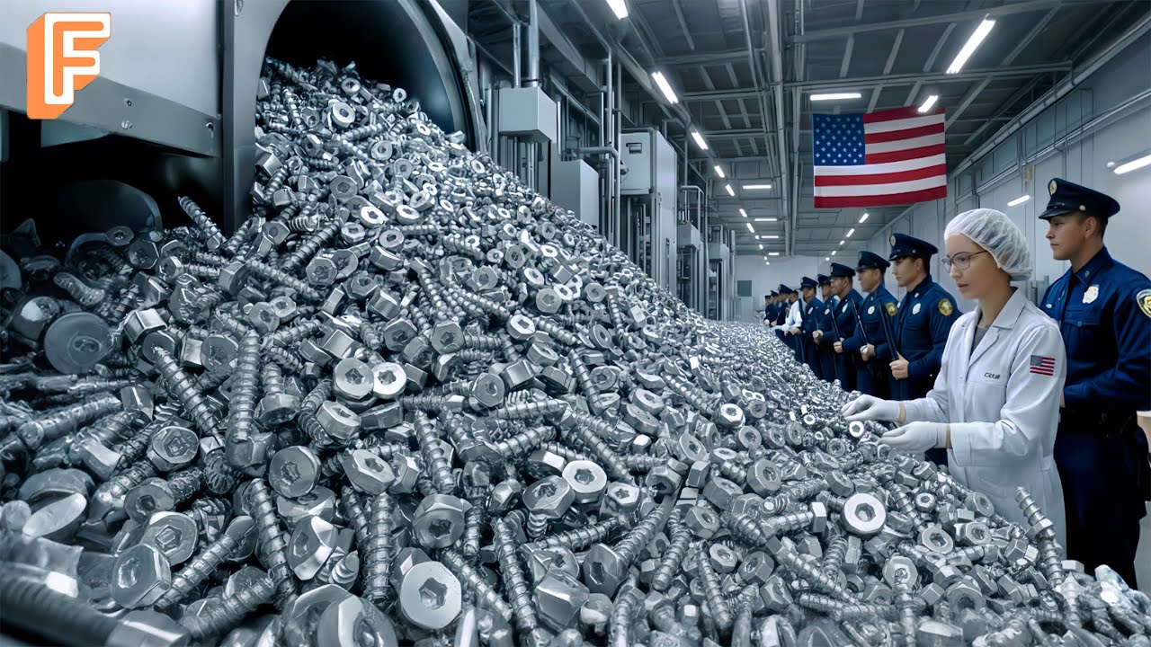 How Billions of Screws Are Made From Steel Wire Inside Massive Production Line