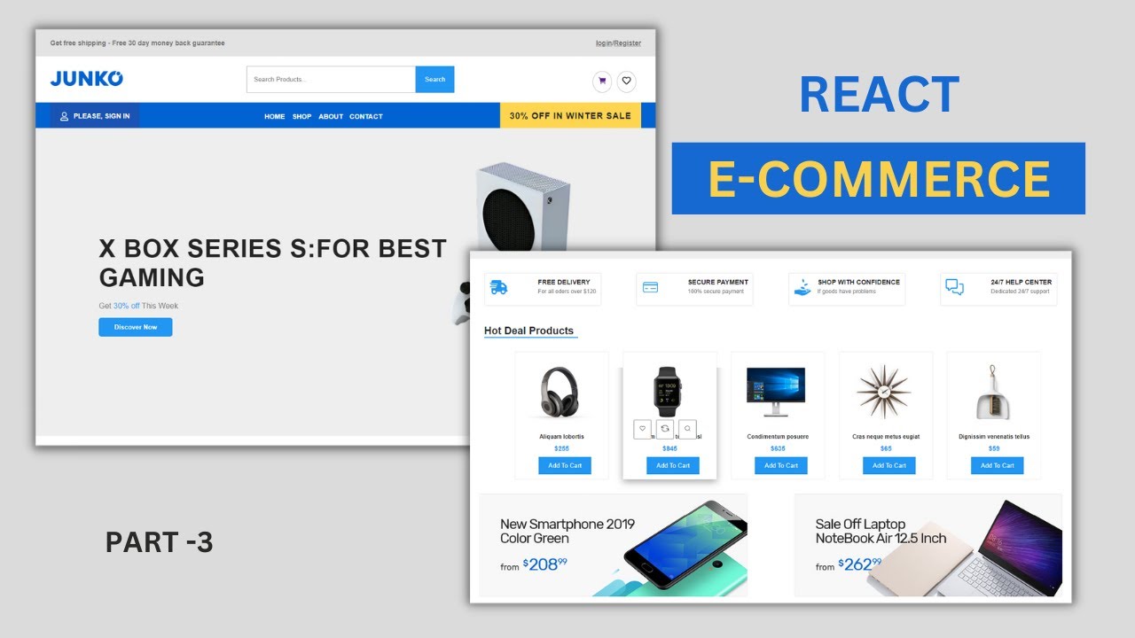 E-commerce website Using React JS and Firebase part 3 | #react #ecommerce #website #firebase