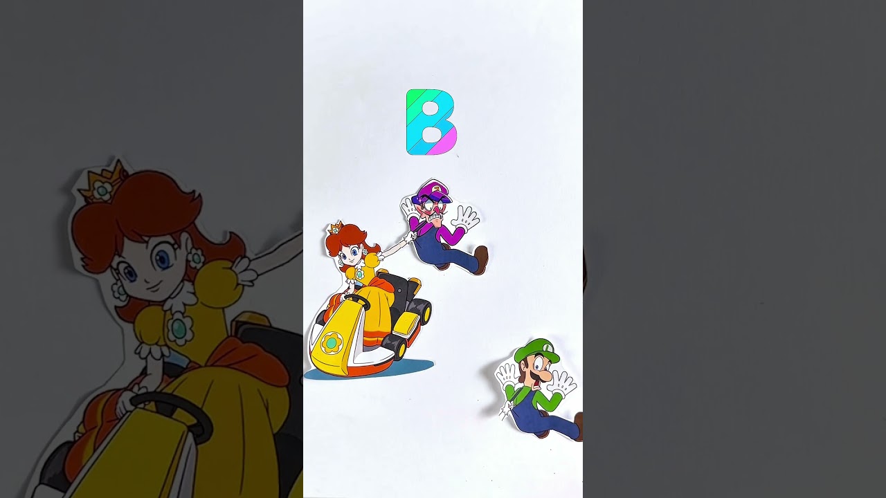 The super mario paper crAft mario ligi princess peach #art #artscraft #mario #mariokart