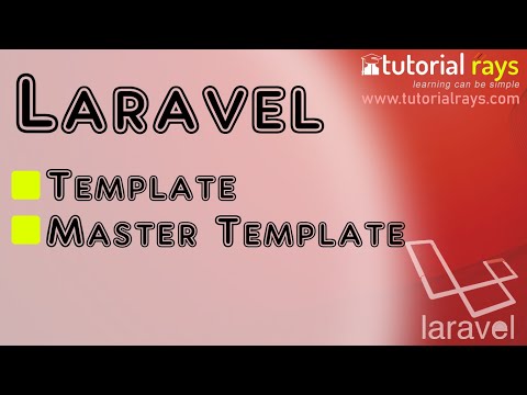 Learn Laravel Template | How to create Master Template| How to include Master template in ...