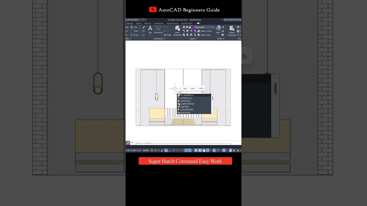 Super Hatch is Easy in AutoCAD 🔥😎