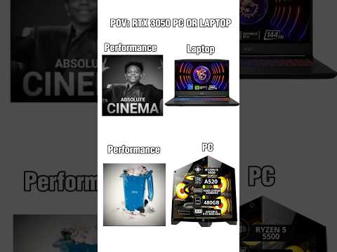 Geforce RTX 3050 PC VS LAPTOP #pc #gamingpc #pcgamer #pcbuild #fyp