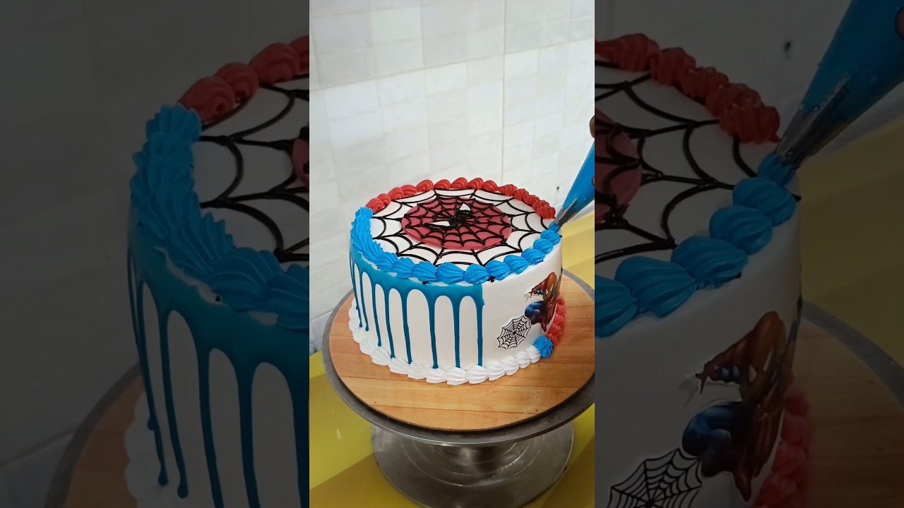 Spider-Man  cake design #cake #spiderman #vairalvideo #foryou