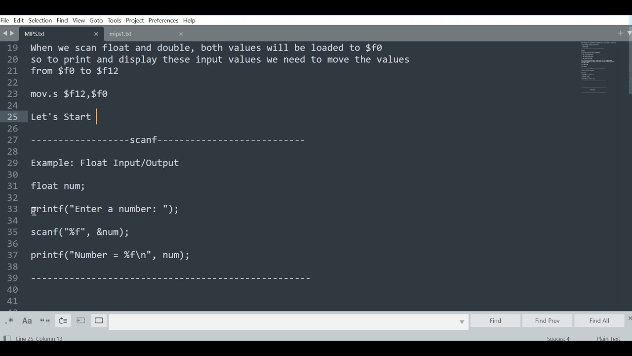 MIPS Tutorial 6 | Input/Output | Getting User's Input Float| Scan Float