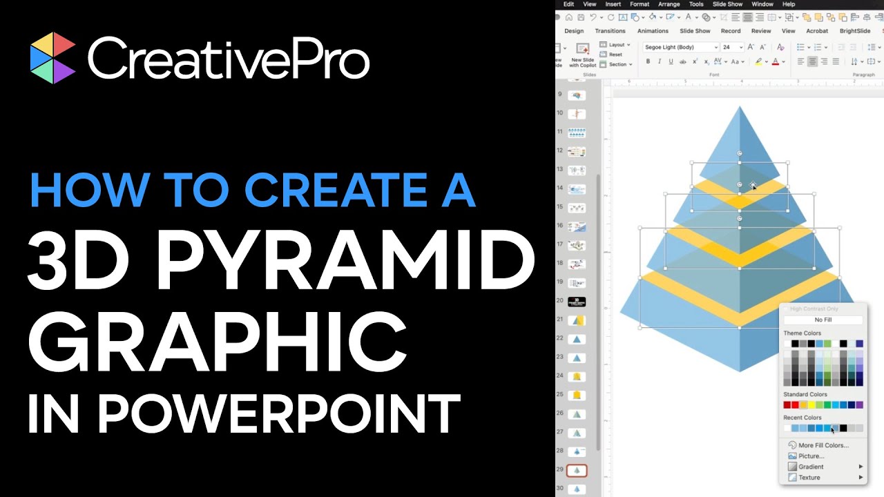 PowerPoint: How to Create a 3D Pyramid Graphic (Video Tutorial)