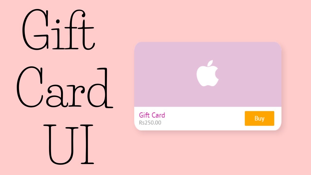 Gift Card UI Design by html CSS   |   Source code