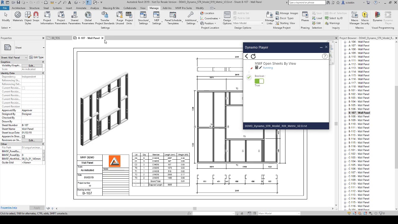 Dynamo Scripts - Open sheets by view or element