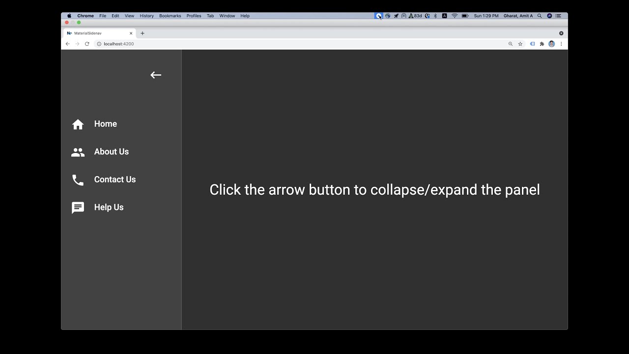Material Sidenav: Custom Collapse/Expand behaviour