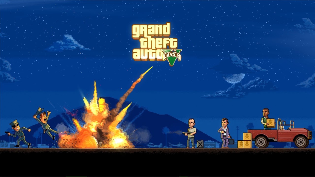 GTA V Pixel Scene - Wallpaper Engine