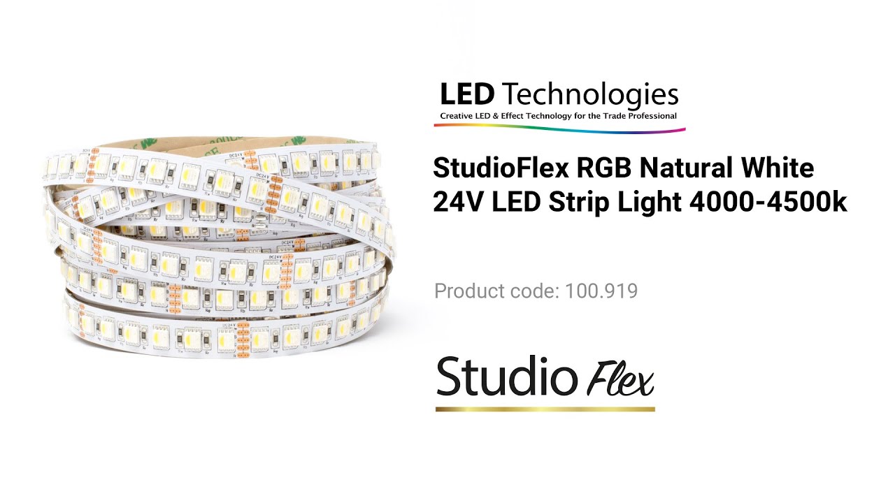 StudioFlex RGB Natural White 24V LED Strip Light 4000-4500k