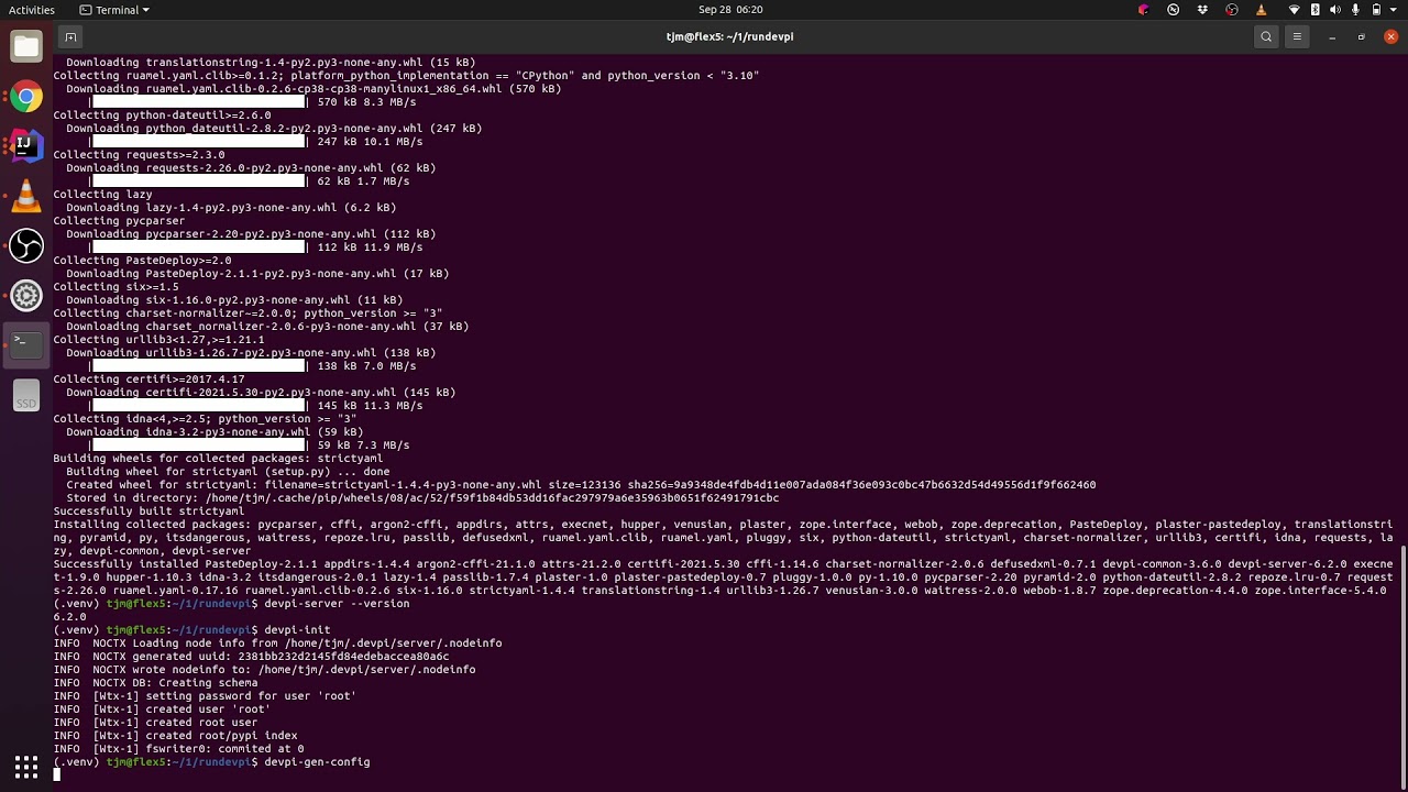 setup devpi for PyPI mirror, cache, and private uploads