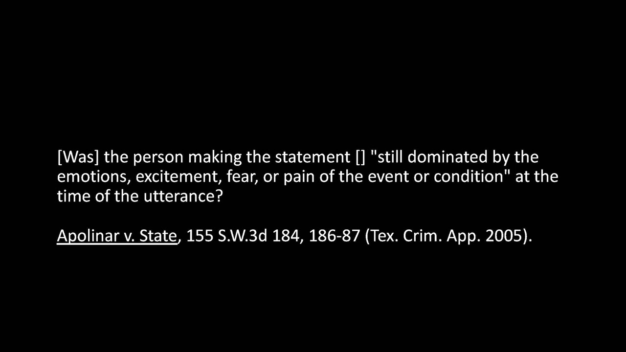 GLF Summary Series: Hearsay Rule and Excited Utterance | The Girards ...