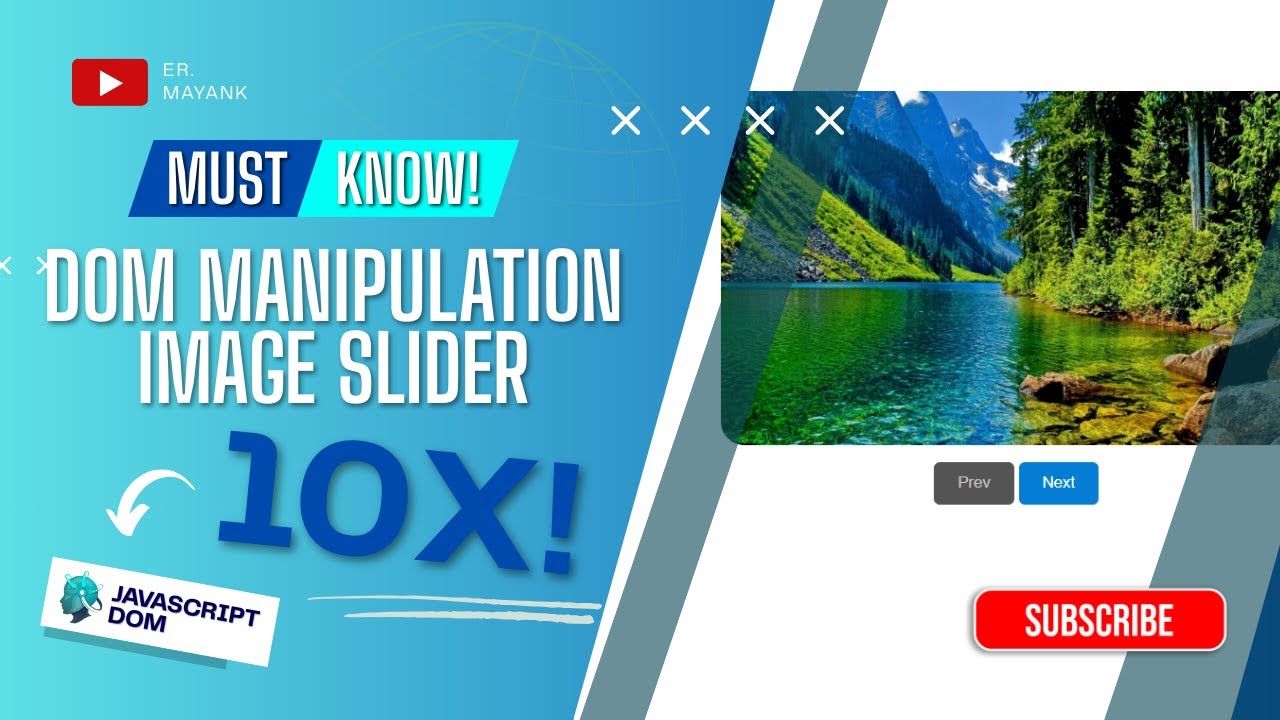 Build an Image Slider with JavaScript | DOM Manipulation Project Tutorial