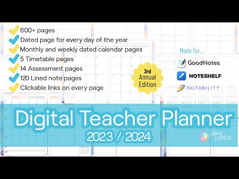 2023/2024 Digital Teacher Planner: Ultimate Interactive Organizer for Modern Educators