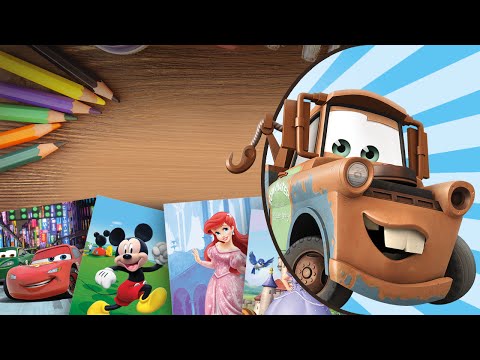 Disney Cars Colouring Pages | Learn Colours | First words in English