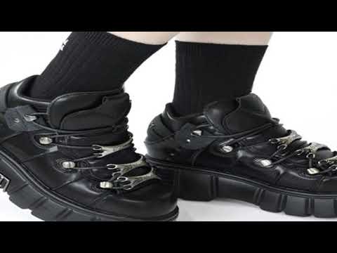 New 2024 Brand Punk Style Women Shoes Lace-up heel height 6CM Platform Shoes Woman Rock Boots Metal