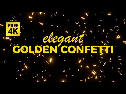 Golden Confetti | 4K UHD VJ Background