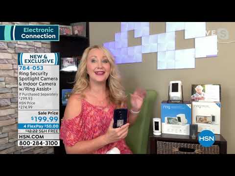 Ring Security Spotlight Camera and Indoor Camera with Ri...