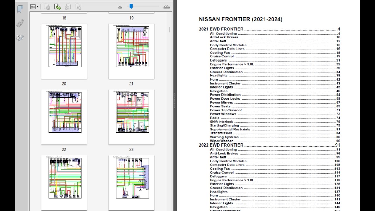 Nissan Frontier 2021-2024 - Electrical Wiring Diagrams - Schematics