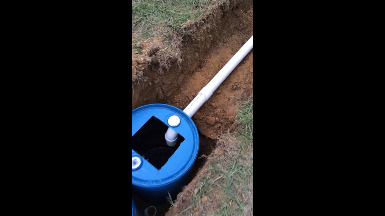 Simple DIY 3 barrel septic system for tiny house or cabin